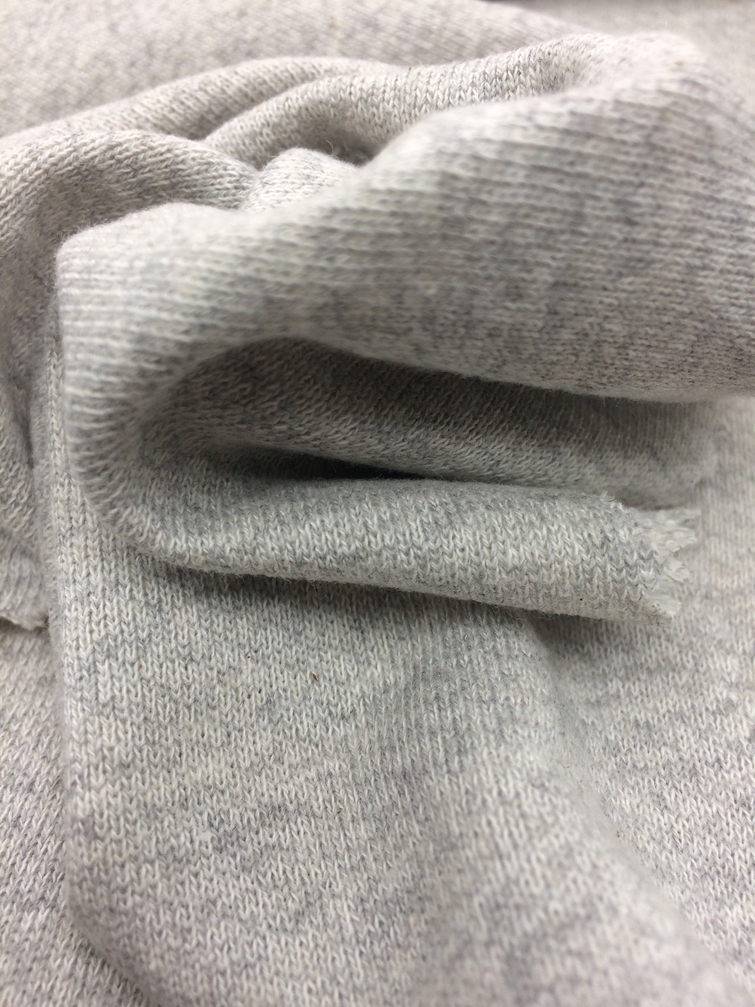 COTTON BLACK POLY 3 END FRENCH TERRY ASH 240 GSM – California Textile