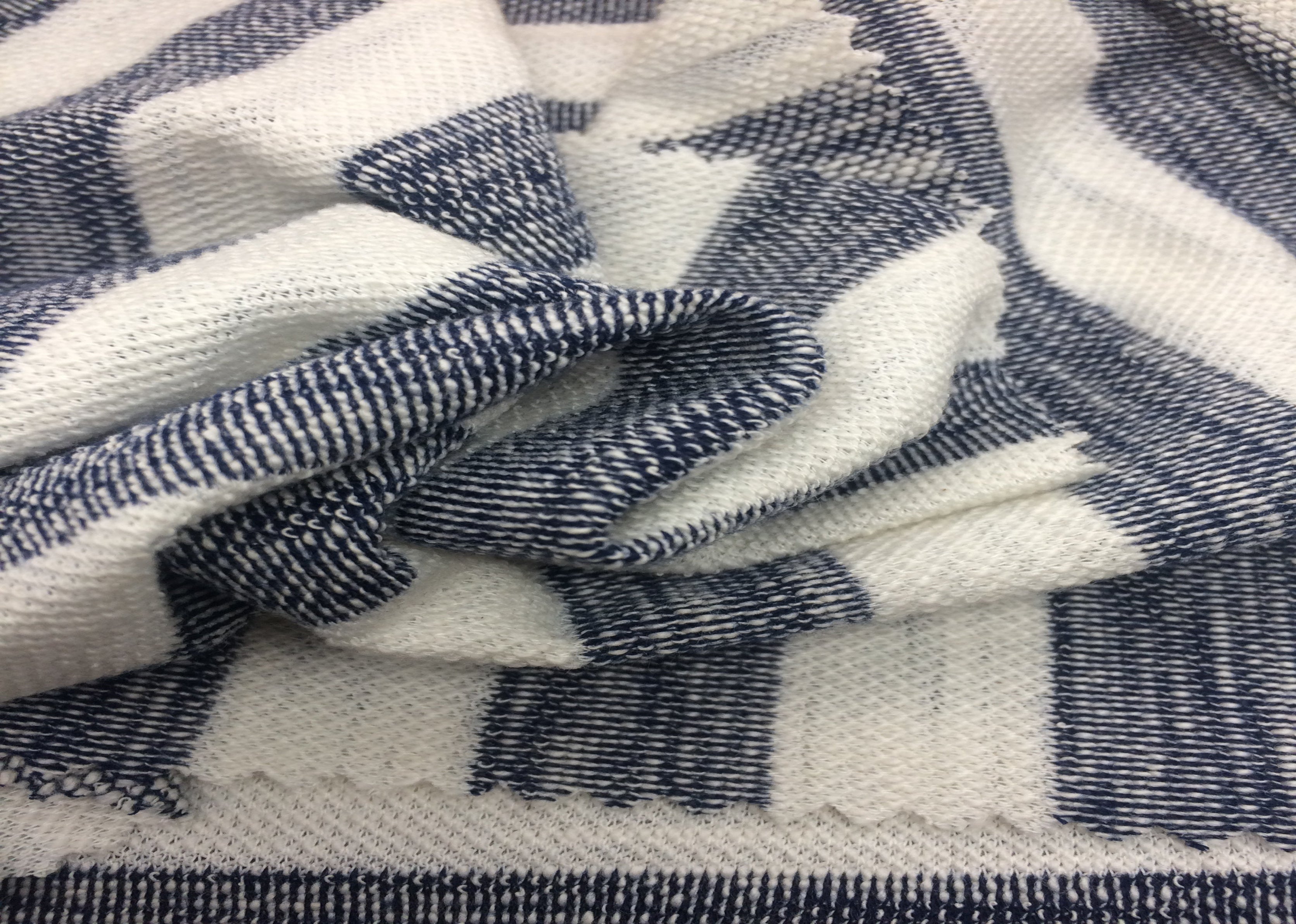 COTTON POLY STRIPE TERRY SLUB 210 GSM – California Textile